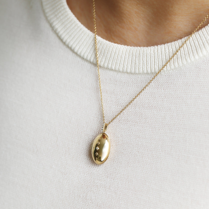 Swan lake locket necklace – TED&MAG JEWELRY STUDIO