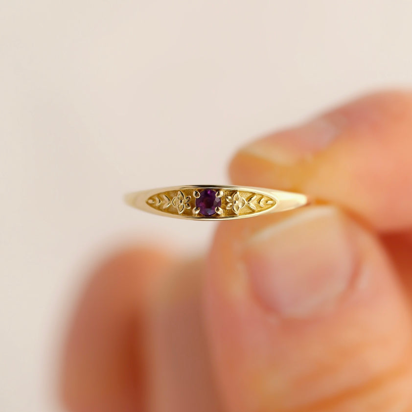 February birth ring – TED&MAG JEWELRY STUDIO